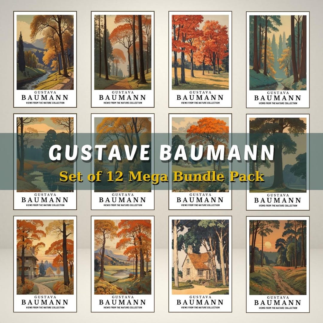 Gustave Baumann Art Poster Set of 12, Digital Download, Printable Wall ...