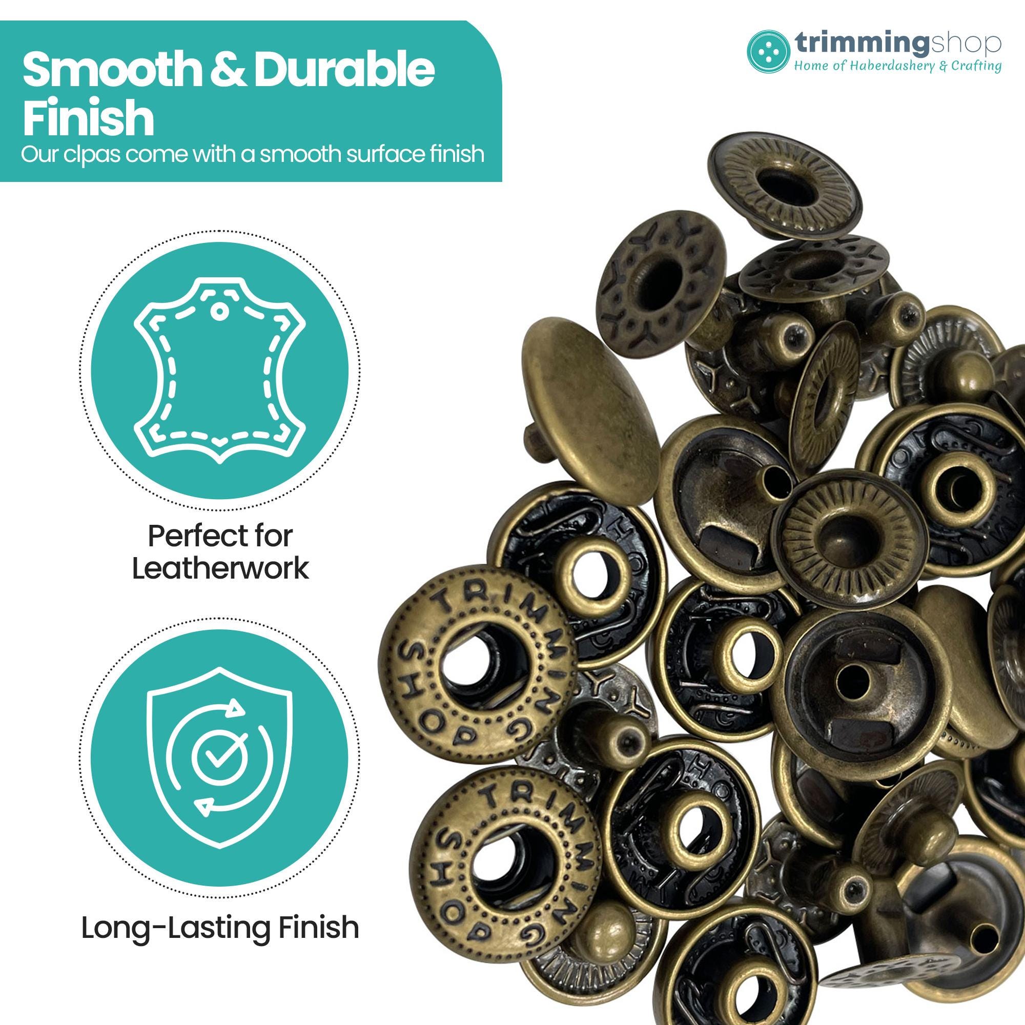 15mm S-spring Press Studs, Green Machine Compatible Die Set, 10 Sets - Etsy