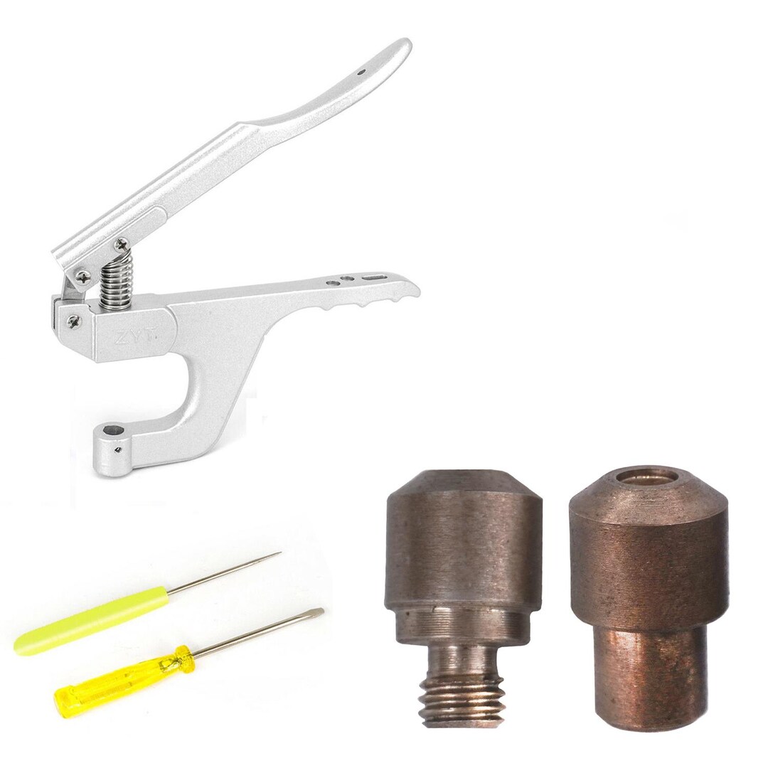 Double Cap Fixing Dies Set With ZYT Plier, Tubular Rivets Fixing Tool ...