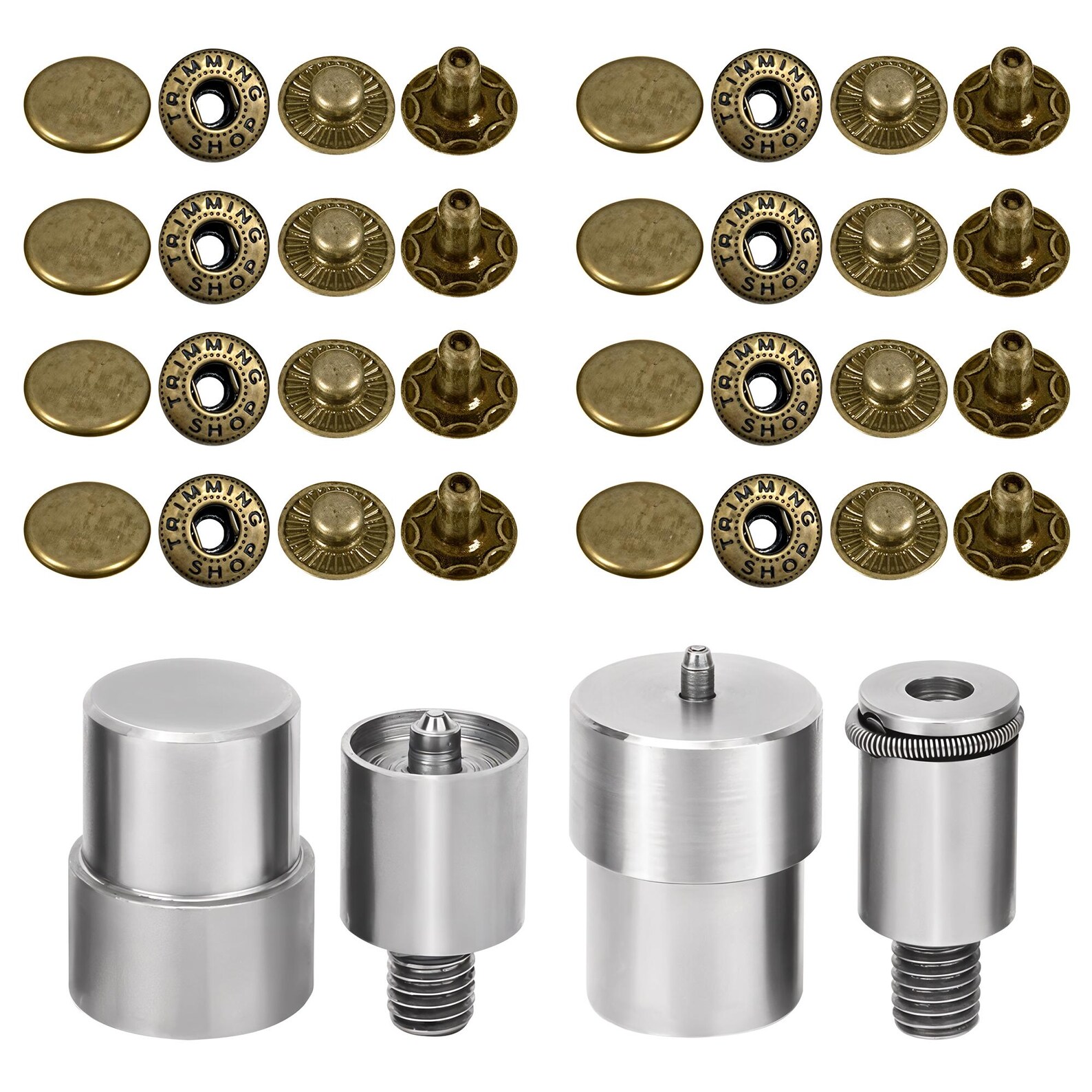 15mm S-spring Press Studs, Green Machine Compatible Die Set, 10 Sets - Etsy