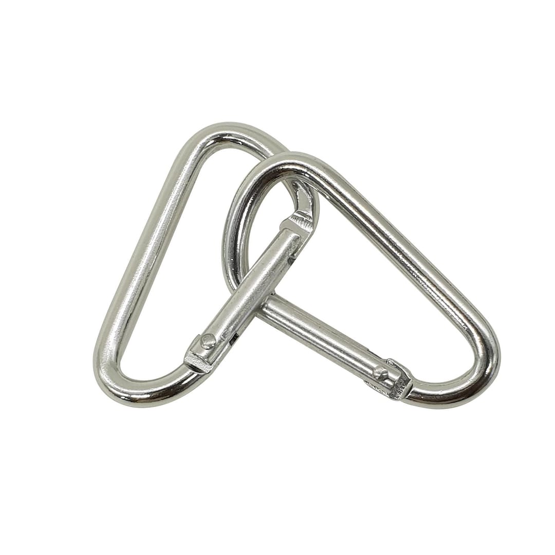 Carabiner Aluminium Spring-loaded Snap Hook Clasps, D-shape Keychain ...