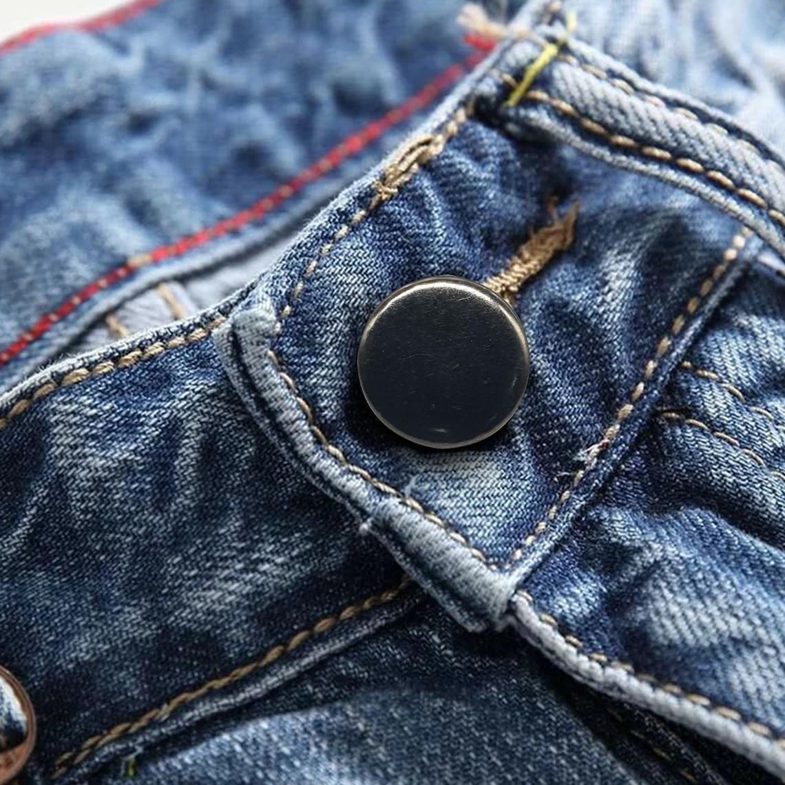 17mm Silver Brass Replacement Jeans Button Fastener With Back Pin Hand ...
