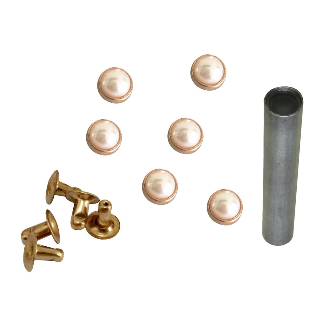 Pearl Rivets With Fixing Tool: DIY Leather & Fabric Crafts - Etsy