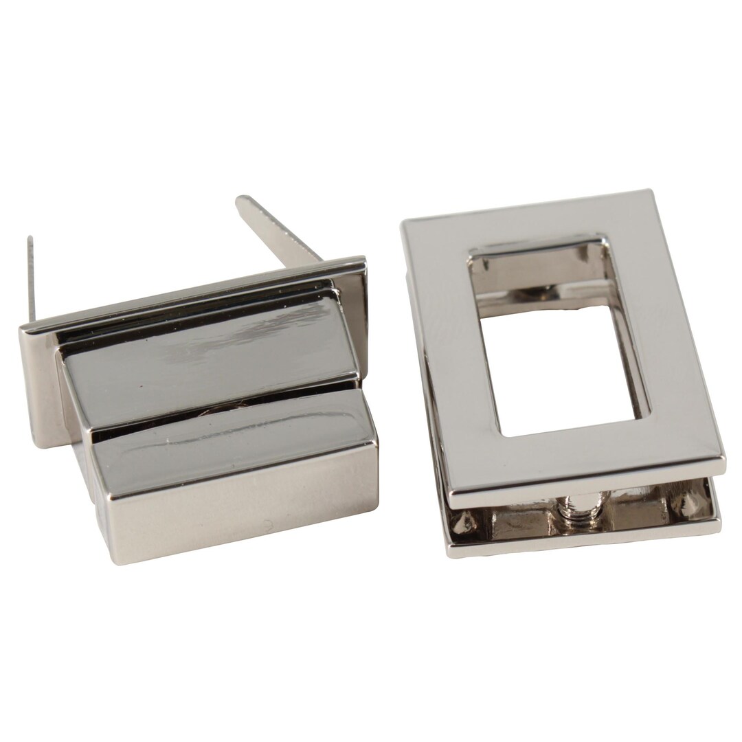 Twist Turn Lock Bag Closure: DIY Handbag Clasp (19mm X 32mm) Silver ...
