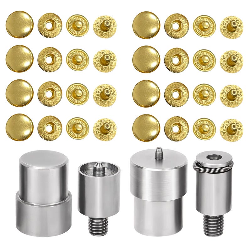 S-spring Press Studs Set: 15mm Metal Fasteners With Fixing Die - Etsy