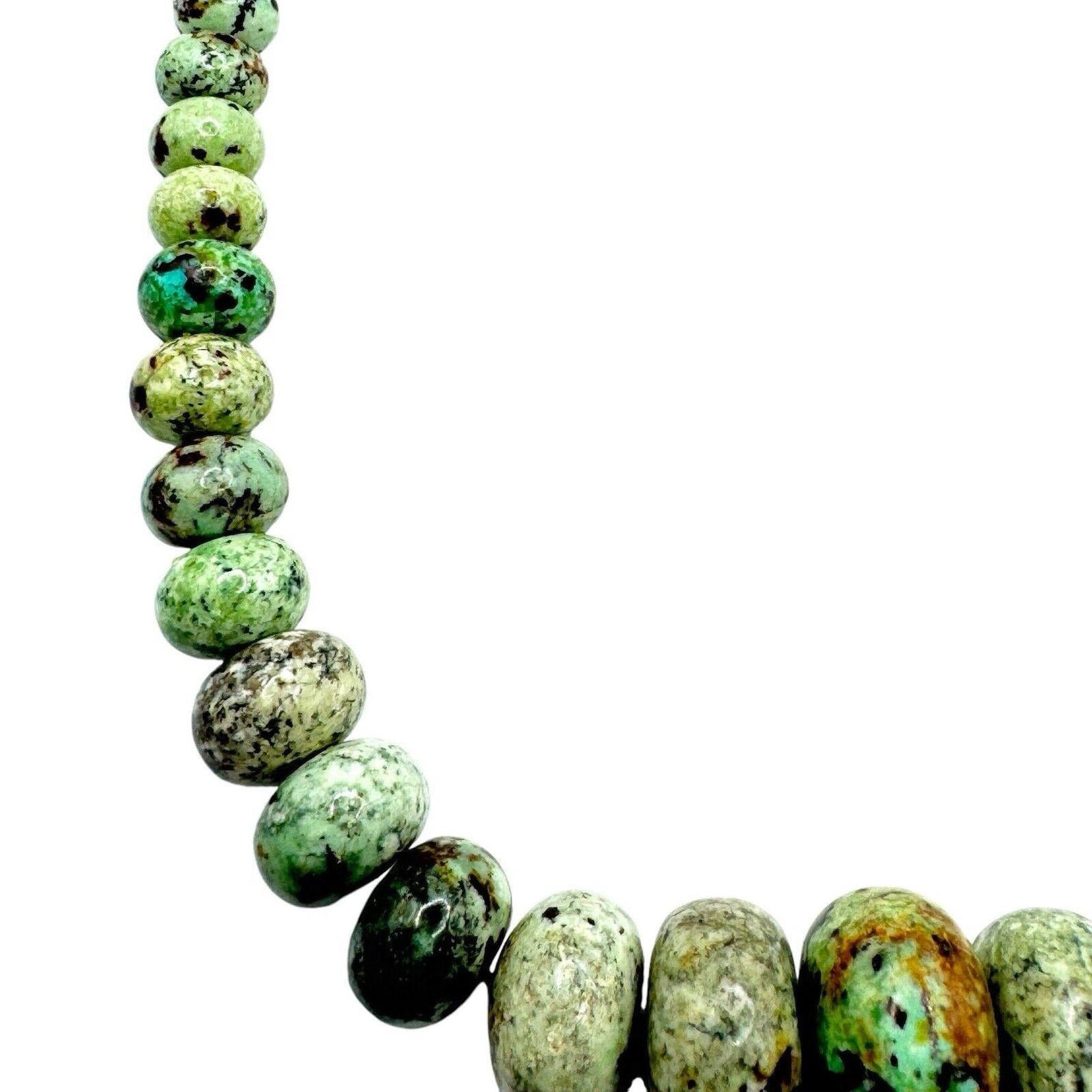 Jay King DTR Sterling Silver African Turquoise Beaded Necklace ...