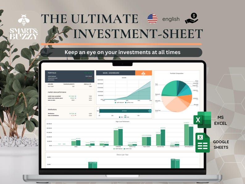 Investment Dashboard Tracker Excel Table Stock Exchange Stock Exchange ...