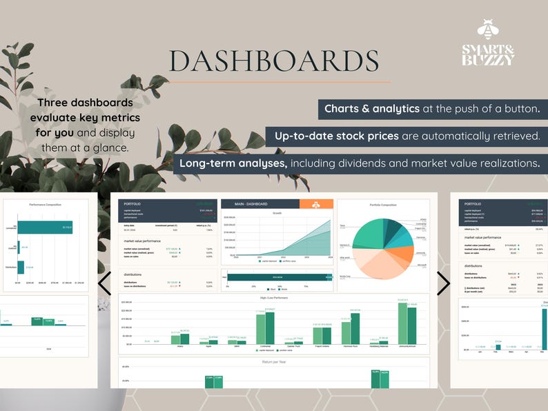 Investment Dashboard Tracker Excel Table Stock Exchange Stock Exchange ...