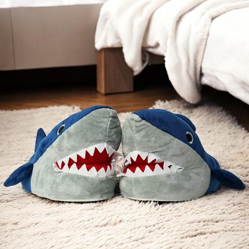 Shark Slippers - Etsy