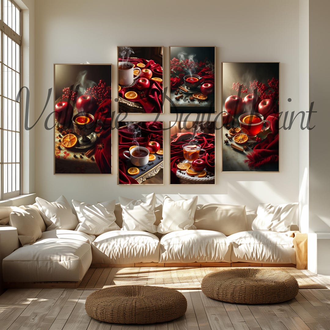 Winter Hot Cider Prints: Cozy Christmas Wall Art (digital Download) - Etsy