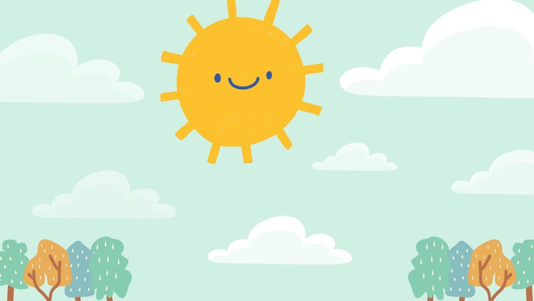 Blue Bright Sun Zoom Virtual Background, Digital File - Etsy