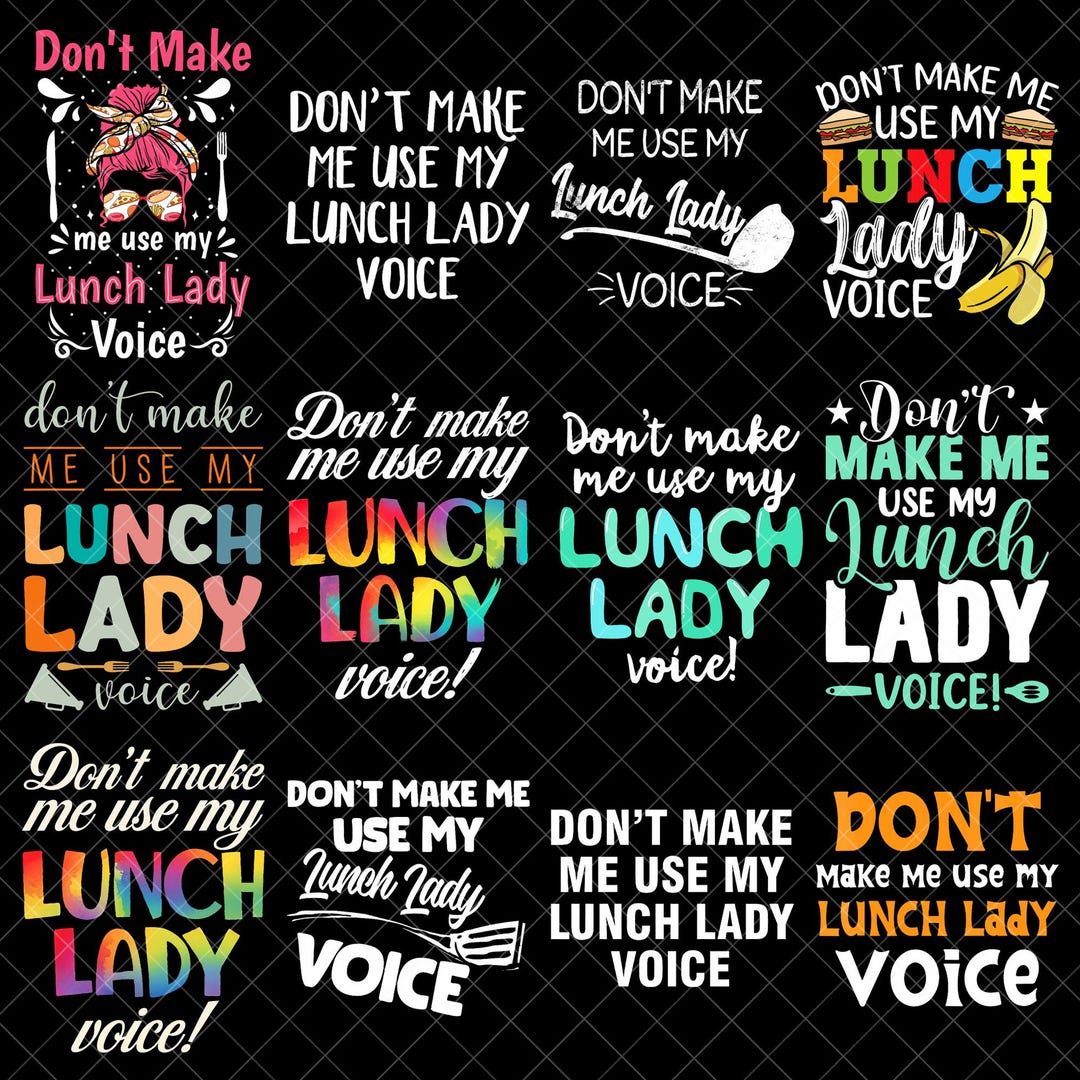 Lunch Lady Cafeteria Back to School Png Bundle, School Cafeteria Worker ...