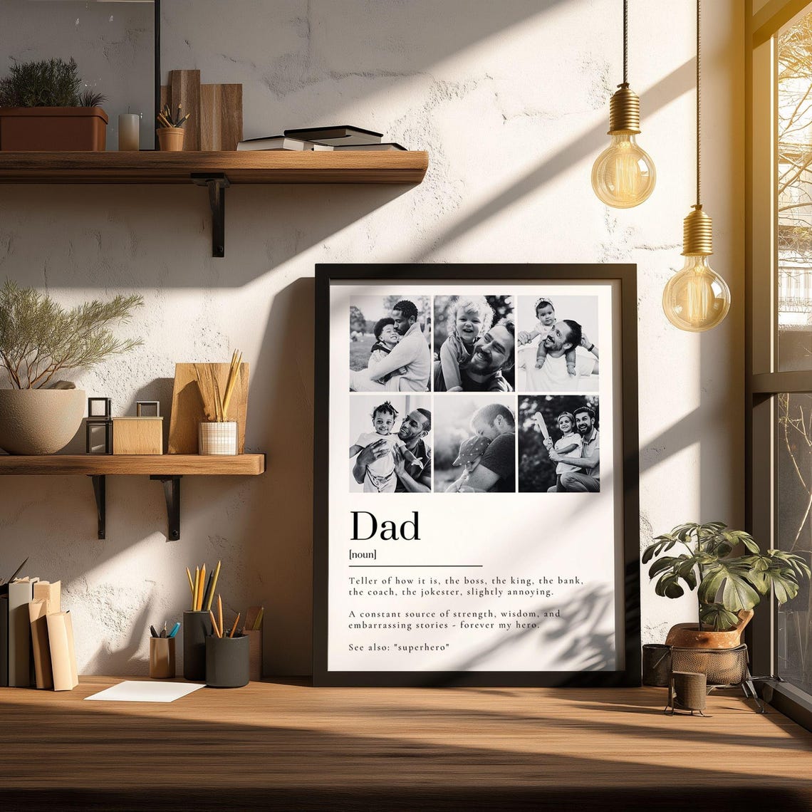 Dad Definition Poster Dad Gift Dad Definition Template Dad Photo ...