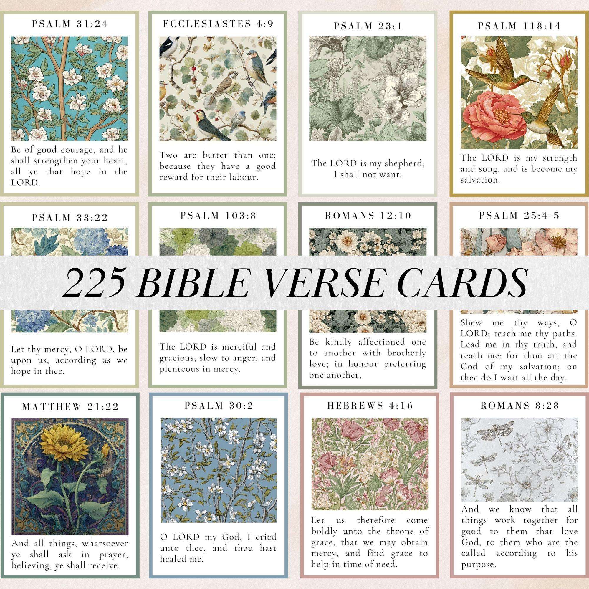 Printable Bible Verse Cards 225 Printable Scripture Cards Christian ...