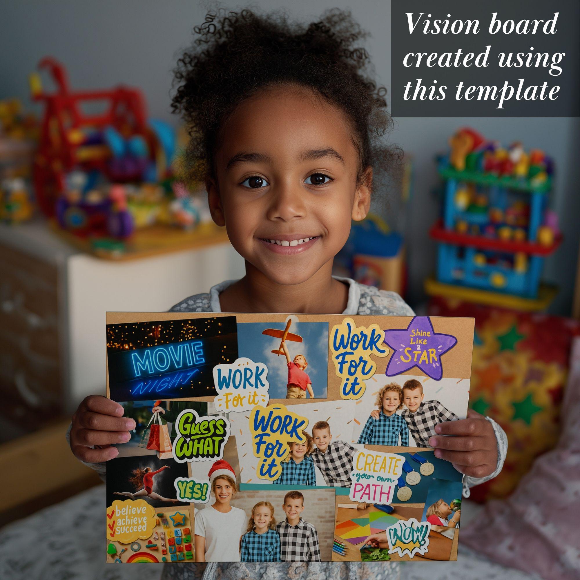 Kids Vision Board Printable Teens Vision Board Boys Girls Vision Board ...