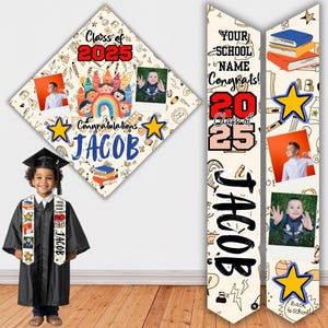 Kids Graduation Stole & Cap Template Kids Graduation Stole Children ...