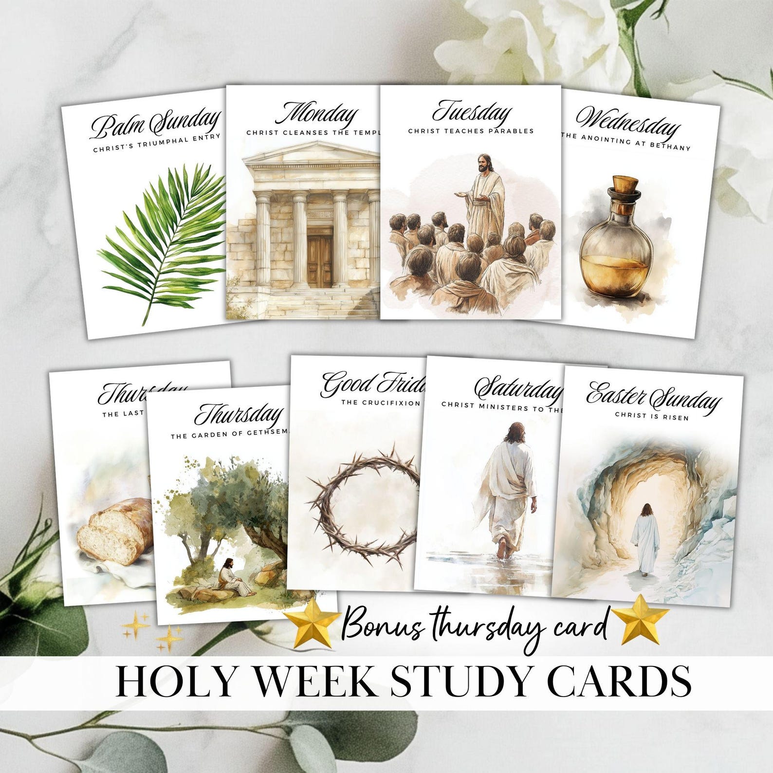 Holy Week Cards LDS Holy Week Easter Study Easter Week Printouts Easter ...