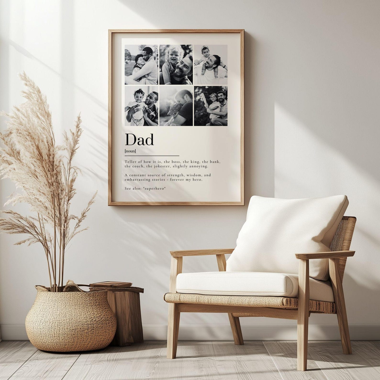 Dad Definition Poster Dad Gift Dad Definition Template Dad Photo ...