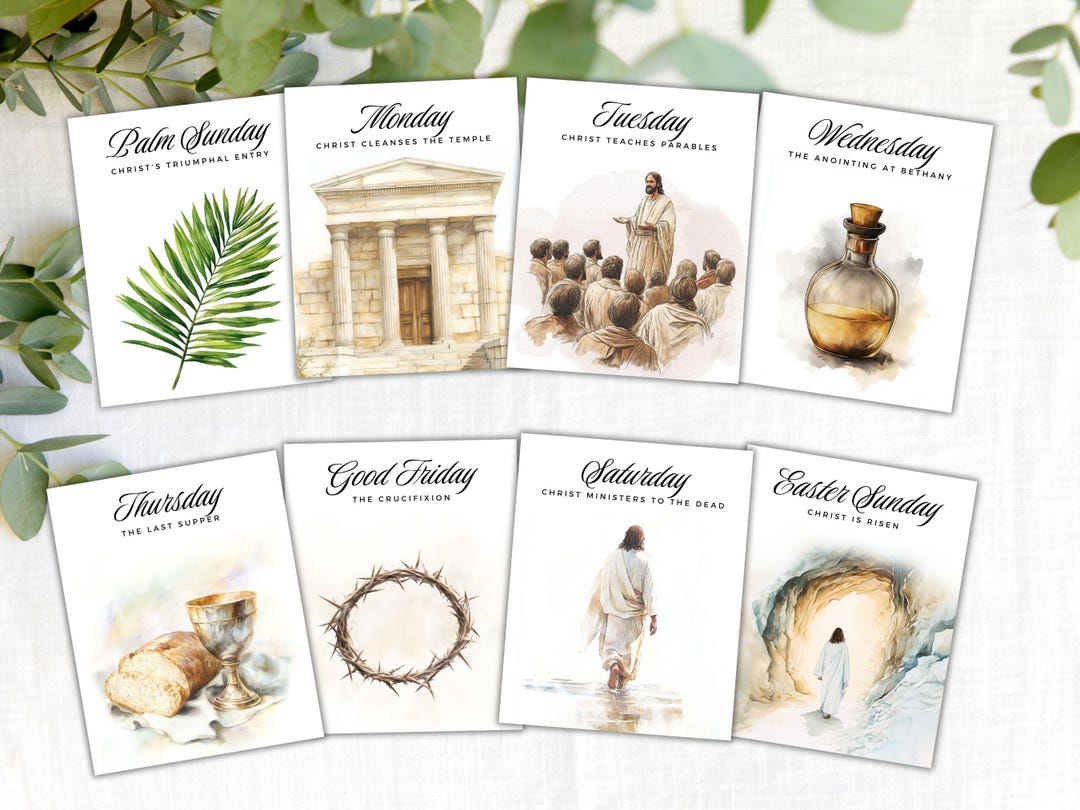 Holy Week Easter Study Cards LDS Easter Study Easter Week Printouts ...