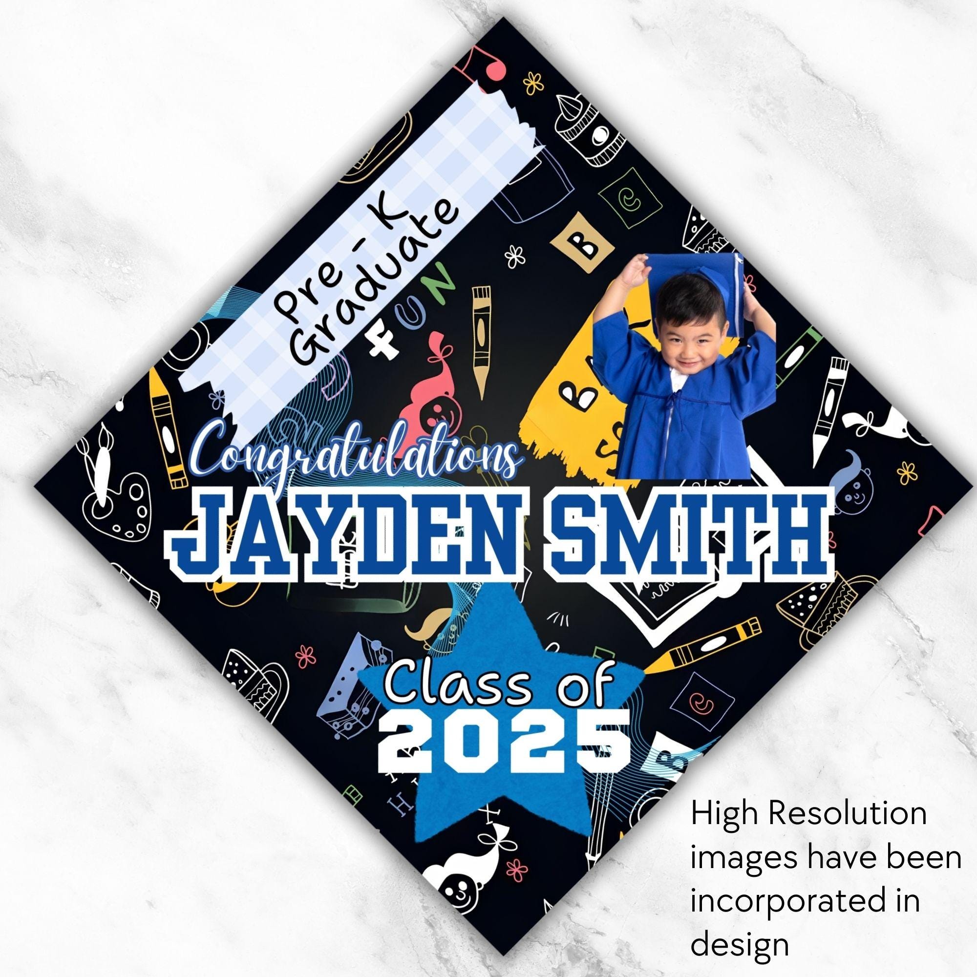 Kids Graduation Stole & Cap Template Kids Graduation Stole Children ...