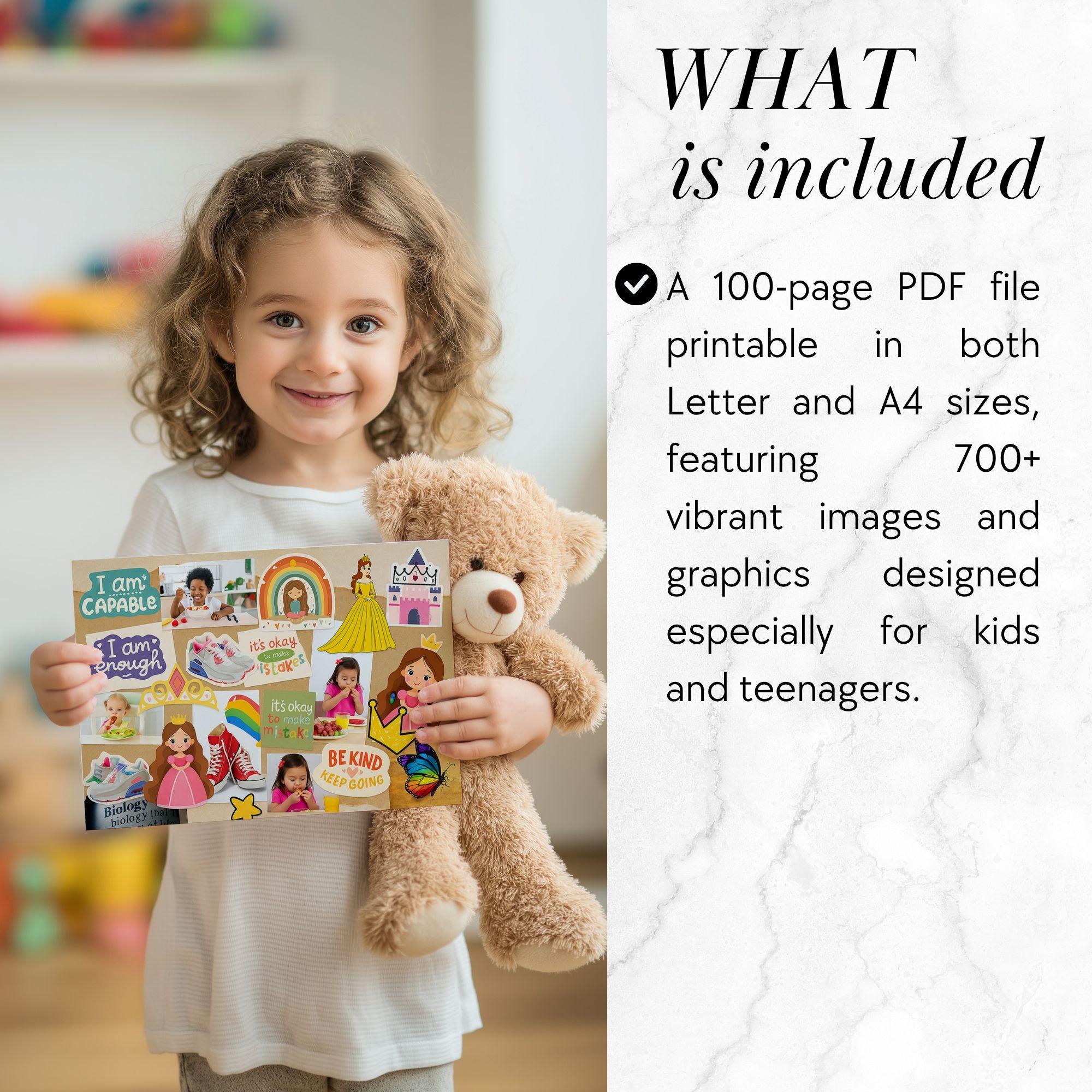 Kids Vision Board Printable Teens Vision Board Boys Girls Vision Board ...