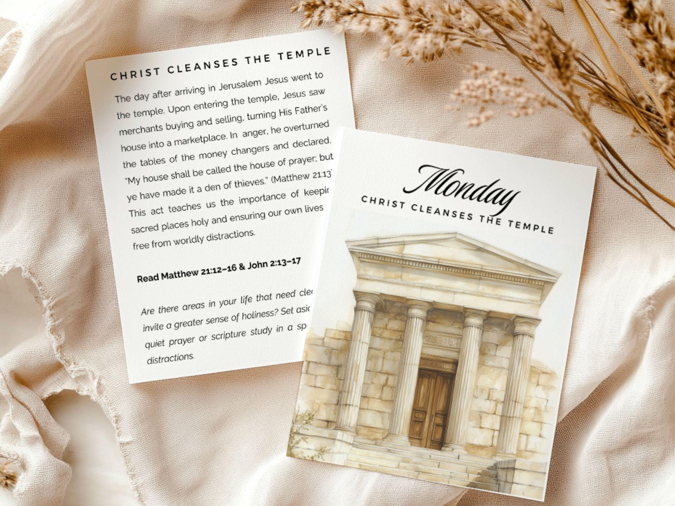 Holy Week Cards LDS Holy Week Easter Study Easter Week Printouts Easter ...