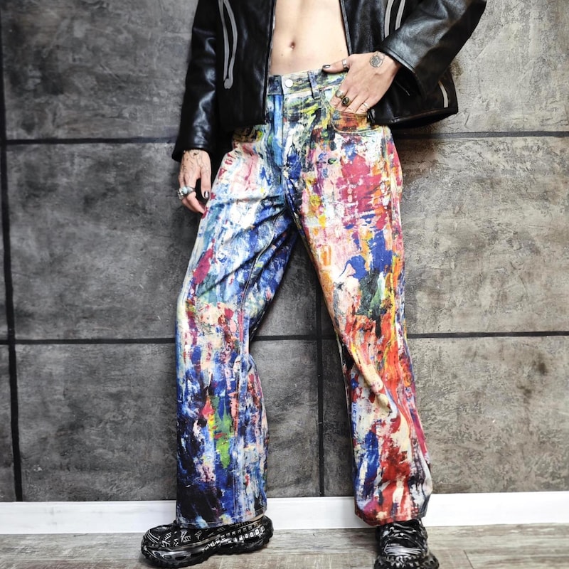 Splatter Paint Jeans - Etsy