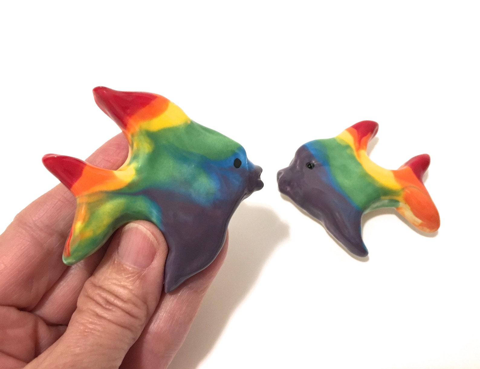 Kissing Fish Gay Pride Gift Rainbow Fish Fridge Magnets - Etsy