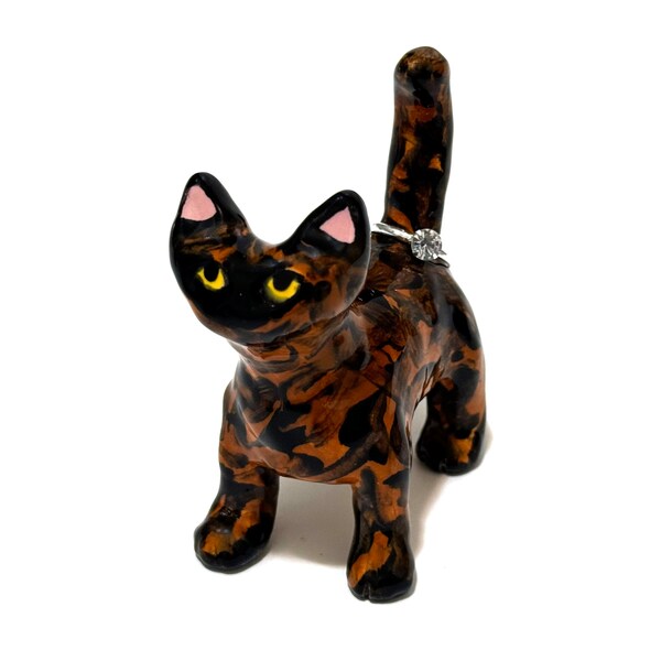 Tortie Cat Figurine - Etsy