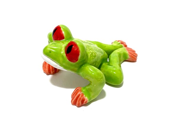 Frog Cake Topper Red-eyed Tree Frog Figurine Aquarium Decor - Etsy