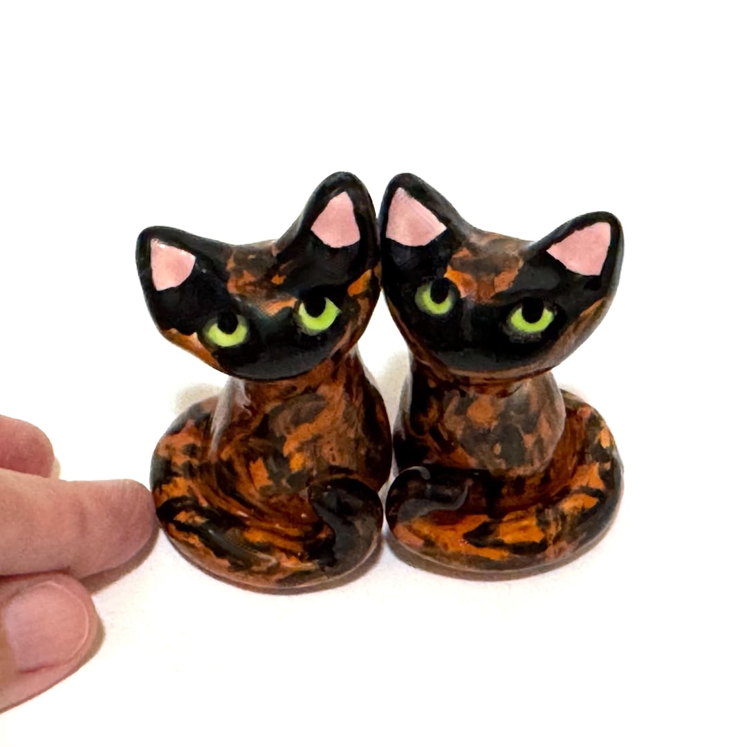 Tortoiseshell Cat Cake Toppers, Wedding Decor, Tortie Figurines ...