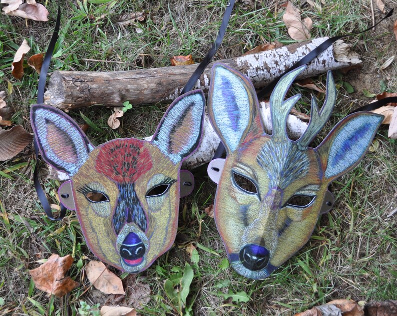 Buck and Doe Costume Masks - Etsy