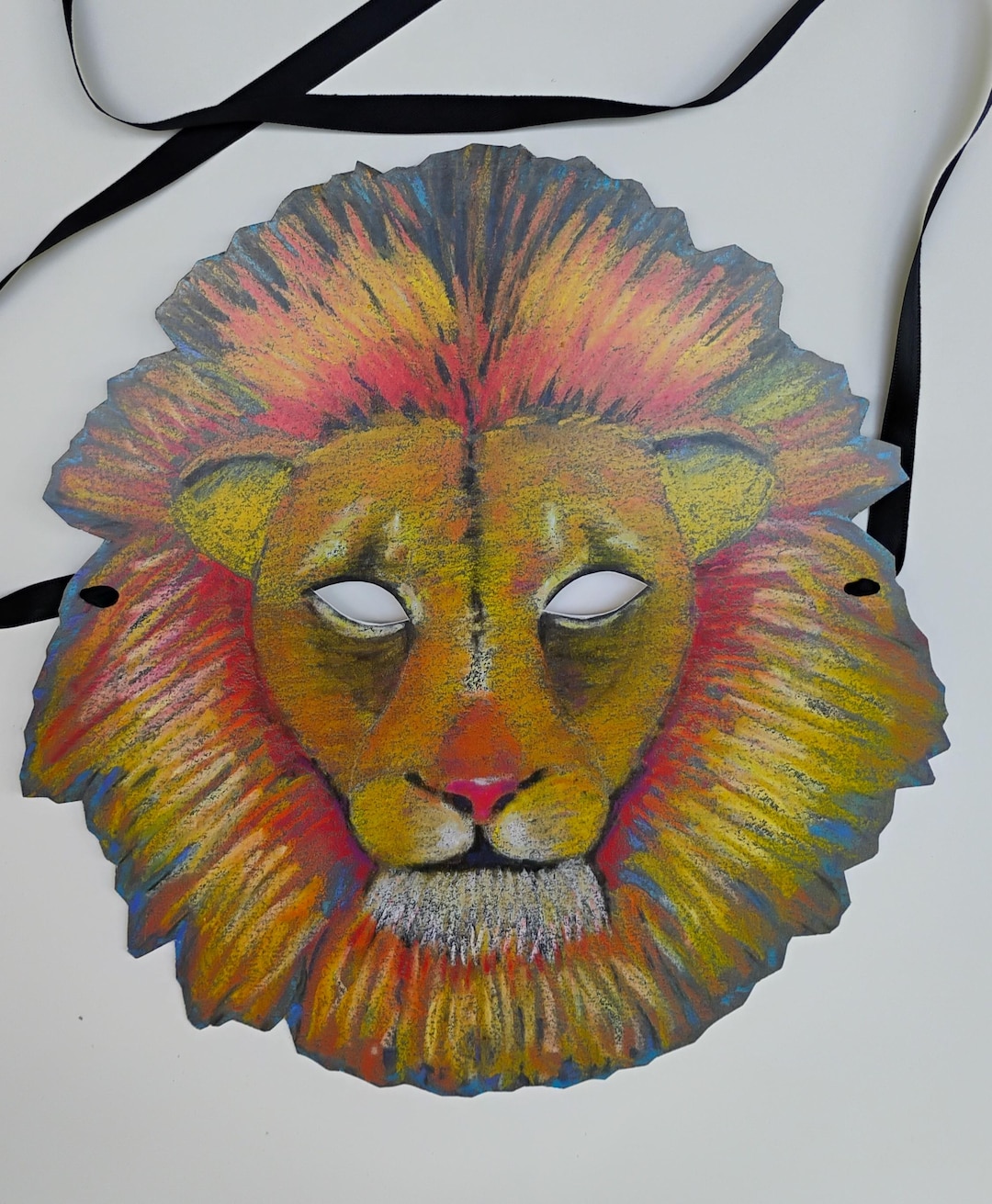 Lion Mask Illustrated - Etsy