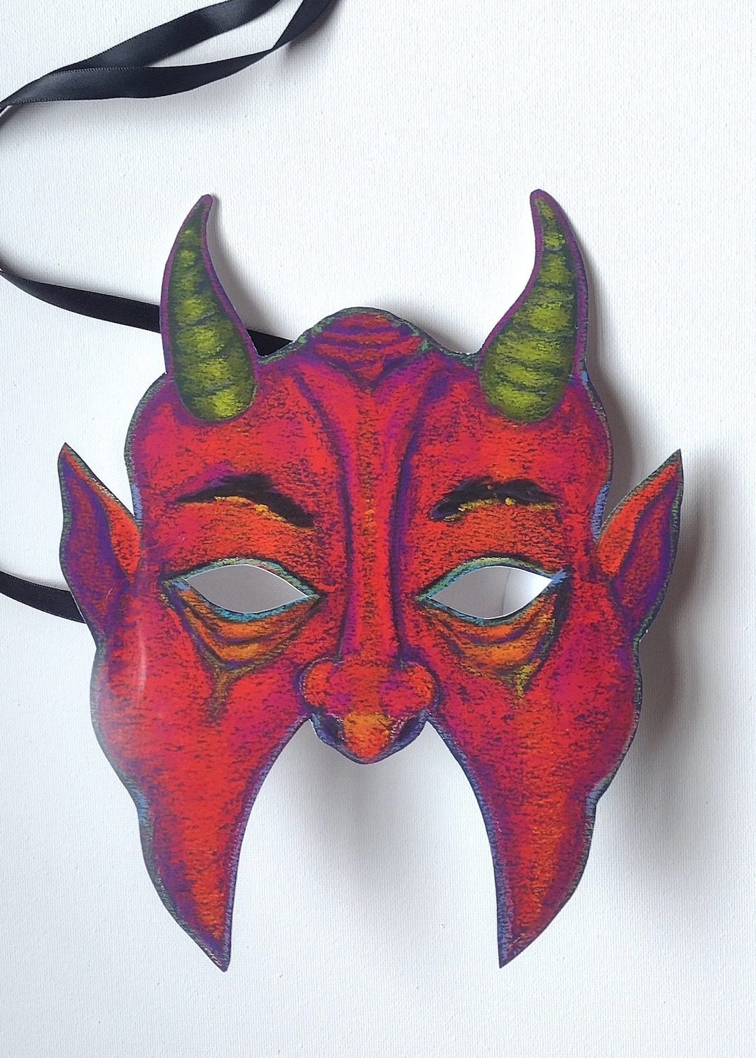 Devil Mask / Devil Halloween Mask - Etsy