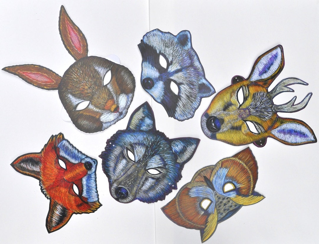 Woodland Mask Set, Animal Masquerade Masks, Mask Party Favors ...