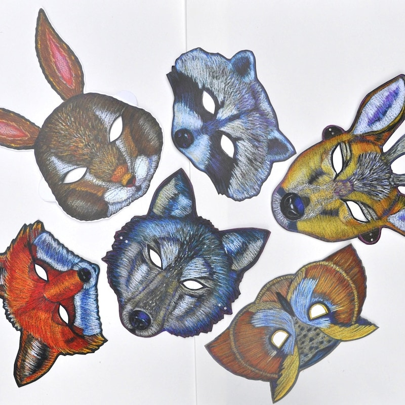 Woodland Animal Mask - Etsy