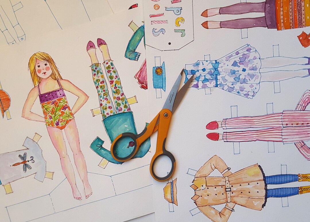 Paper Dolls 5 Pdfs / Paper Dolls Printable - Etsy