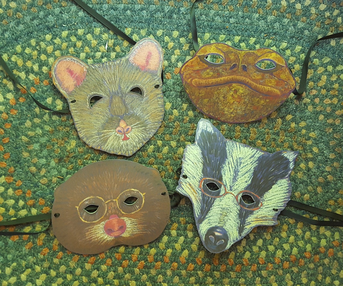 Masks for Wind in the Willows / Badger Toad Rat Mole Mask / - Etsy