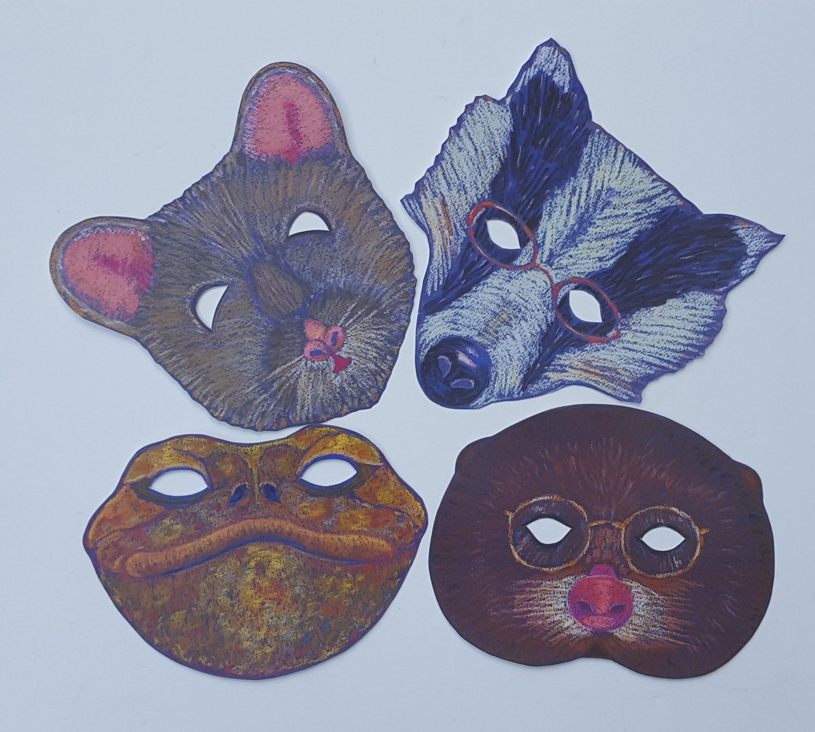 Masks for Wind in the Willows / Badger Toad Rat Mole Mask / - Etsy