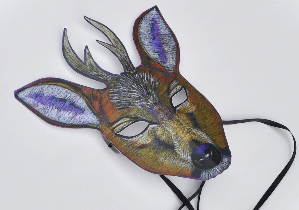 Deer Mask With Antlers - Etsy