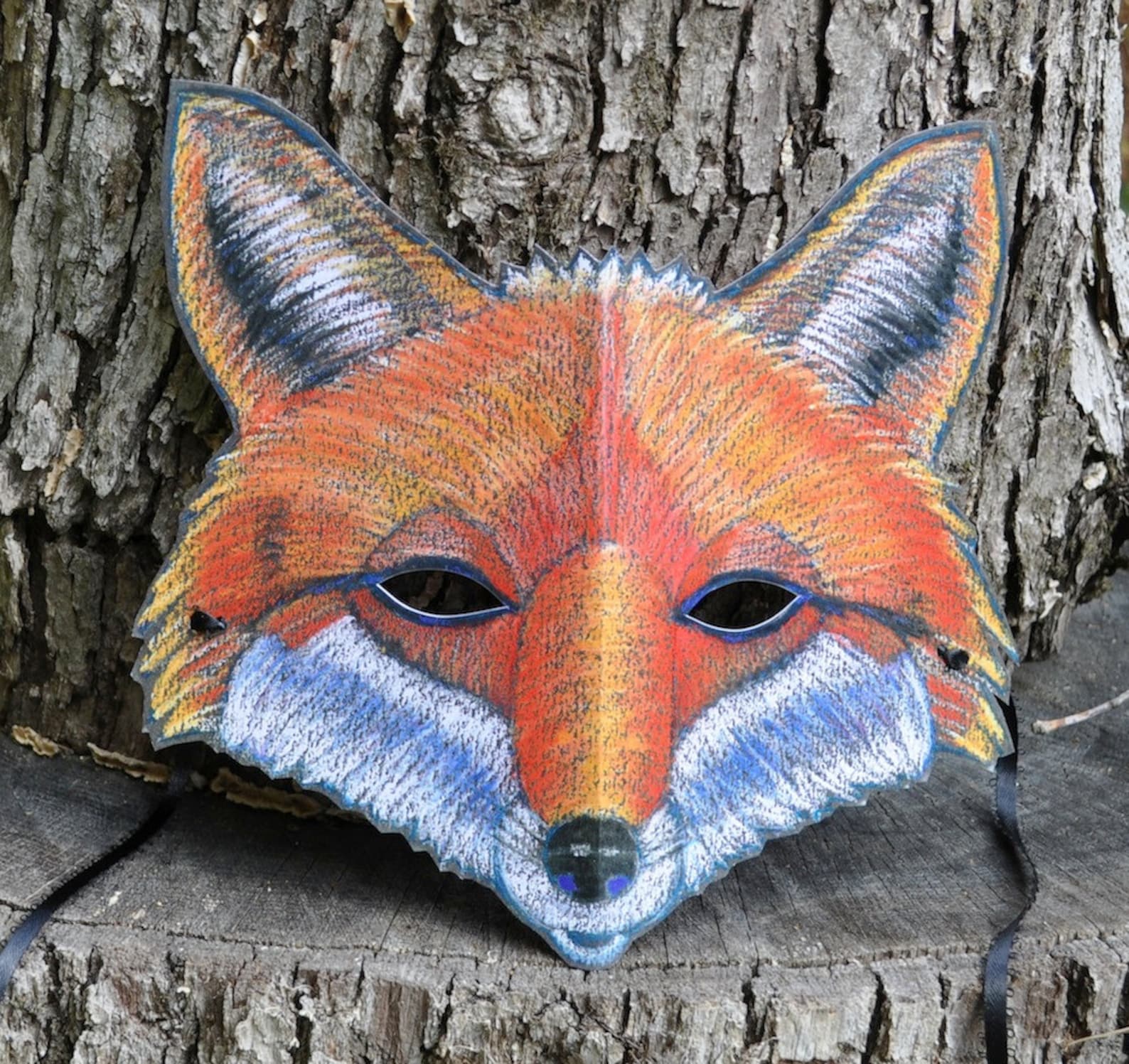 Adult Fox Mask / Paper Fox Mask | Etsy