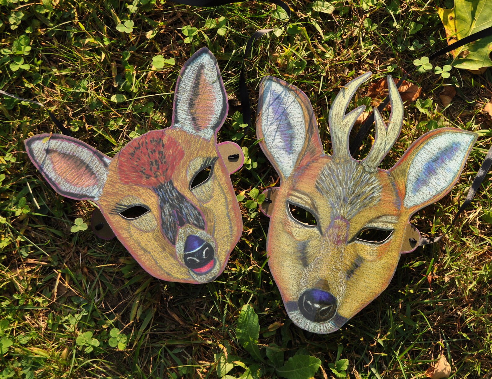 Bambi and Buck Deer Masks / Mr. and Mrs. Deer Mask / Couples - Etsy.de