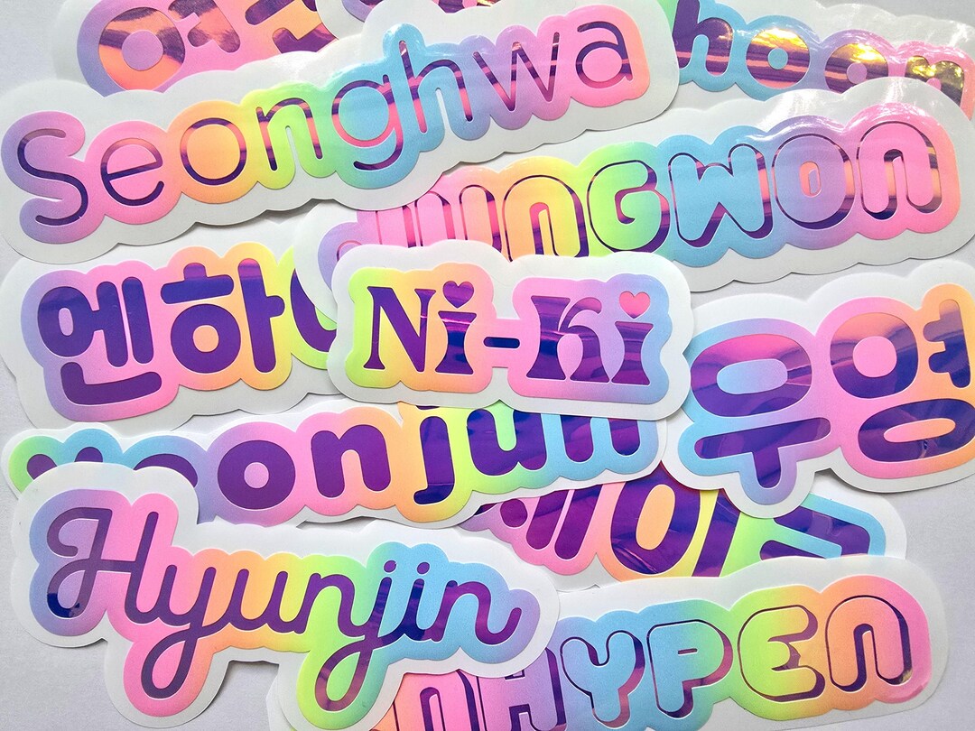 K-pop Candy Rainbow Name Decal: Personalized Name in English or Hangul ...