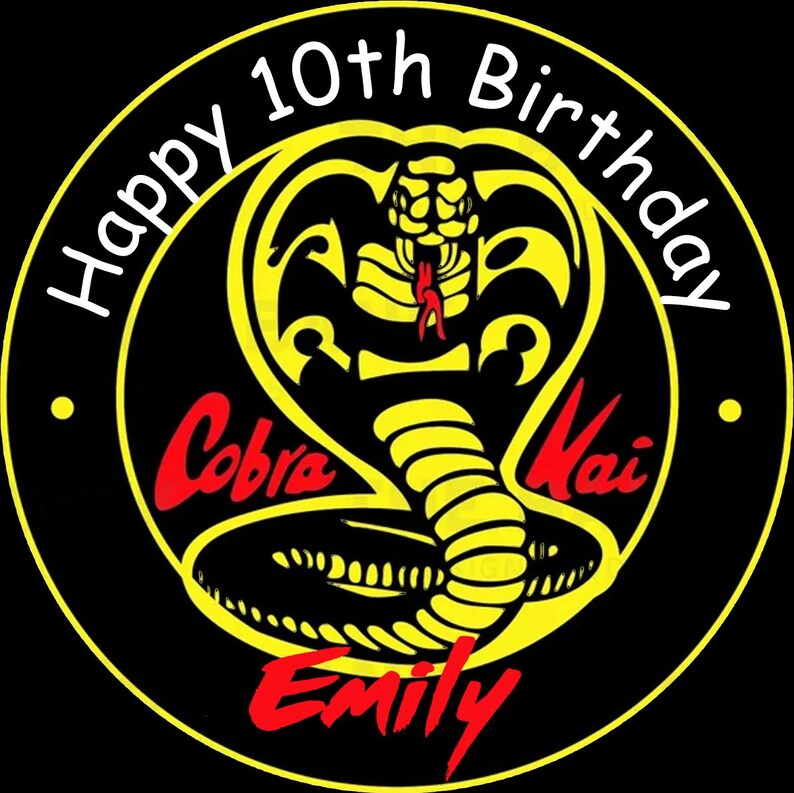 Cobra Kai Cake Topper Digital Download Customizable & Resizable Karate ...