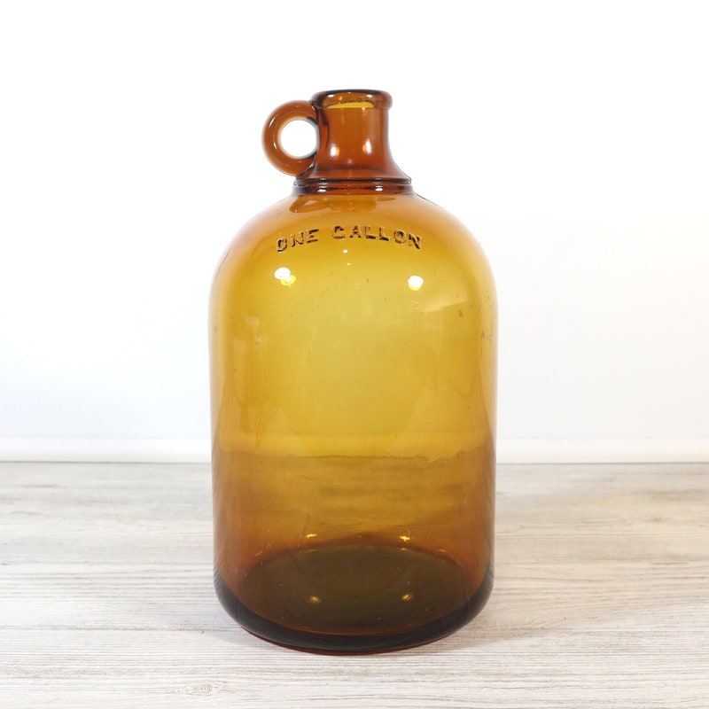 Amber Glass Jug - Etsy