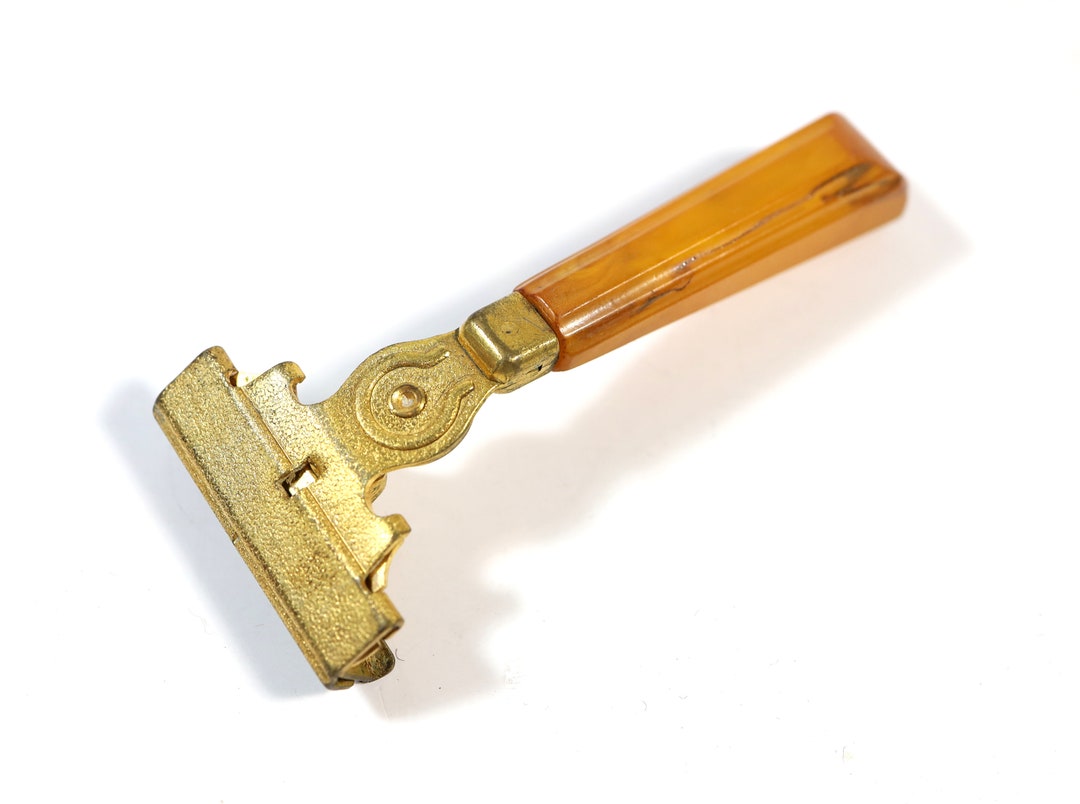 Vintage Schick Injector Razor Ca. 1935-45 Amber Bakelite Handle - Etsy