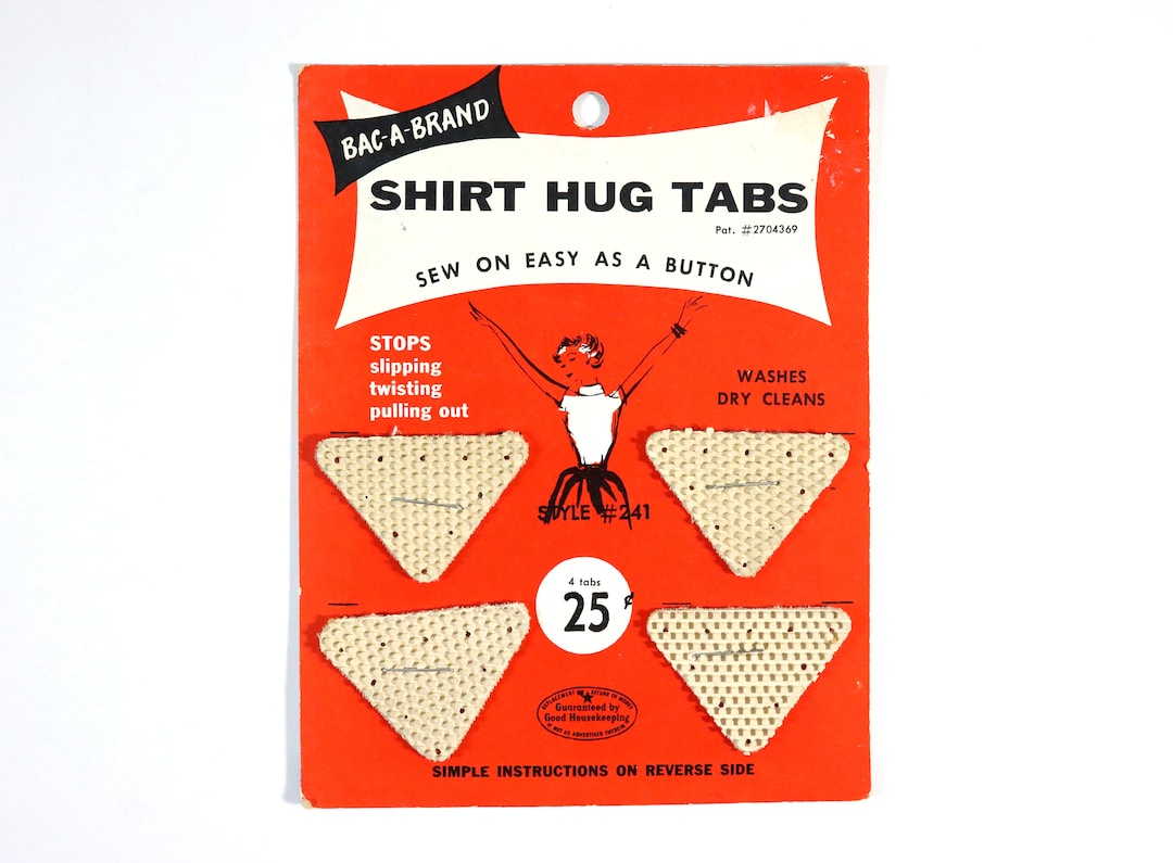 Vintage Bac-a-brand Shirt Hug Tabs - Sewing Notions - New Old Stock - Etsy