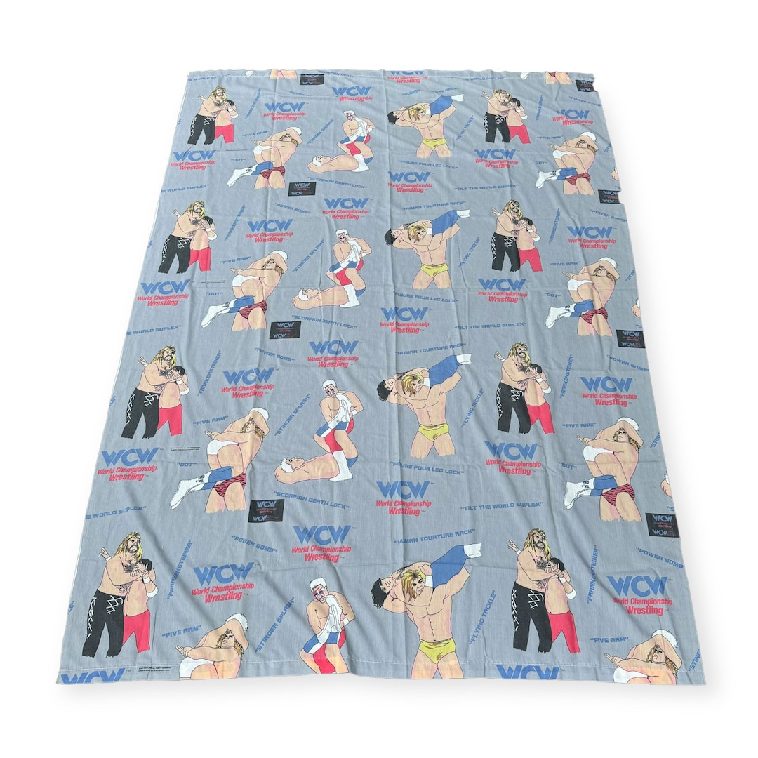 1991 Vintage WCW World Championship Wrestling Twin Sized Flat Sheet - Etsy