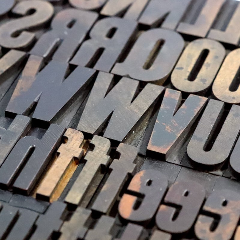 Letterpress Type - Etsy