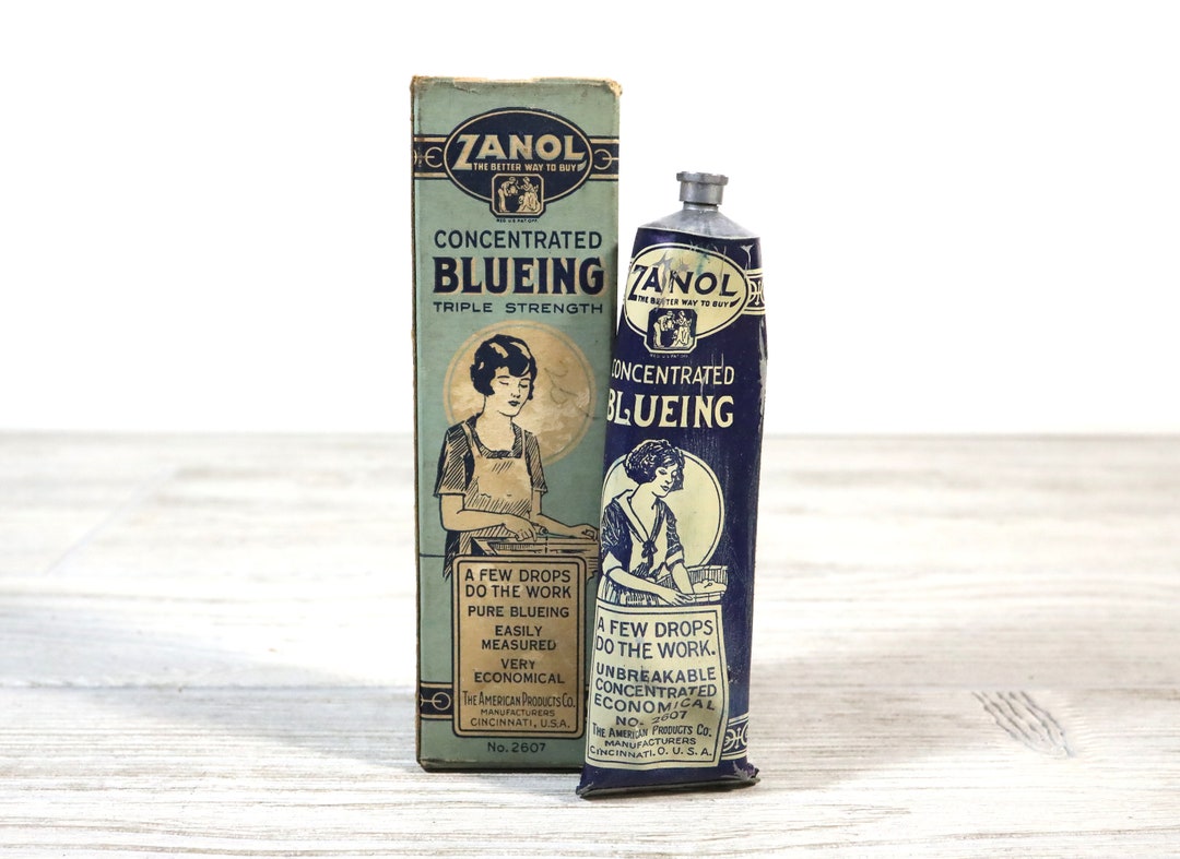 Vintage Zanol Concentrated Blueing Box and Tube Advertising - Etsy